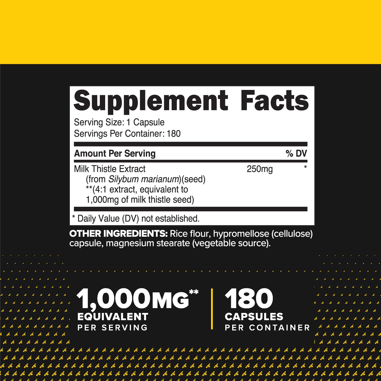 500 mg milk thistle capsules