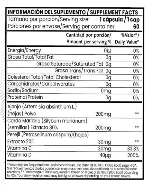 500 mg Milk Thistle herbal supplement