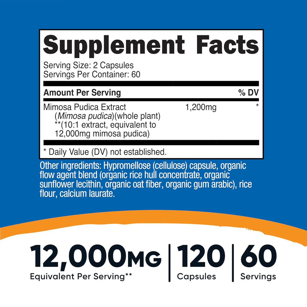 500 mg Mimosa Pudica capsules for wellness