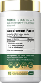 500 mg Mullein Leaf health benefits