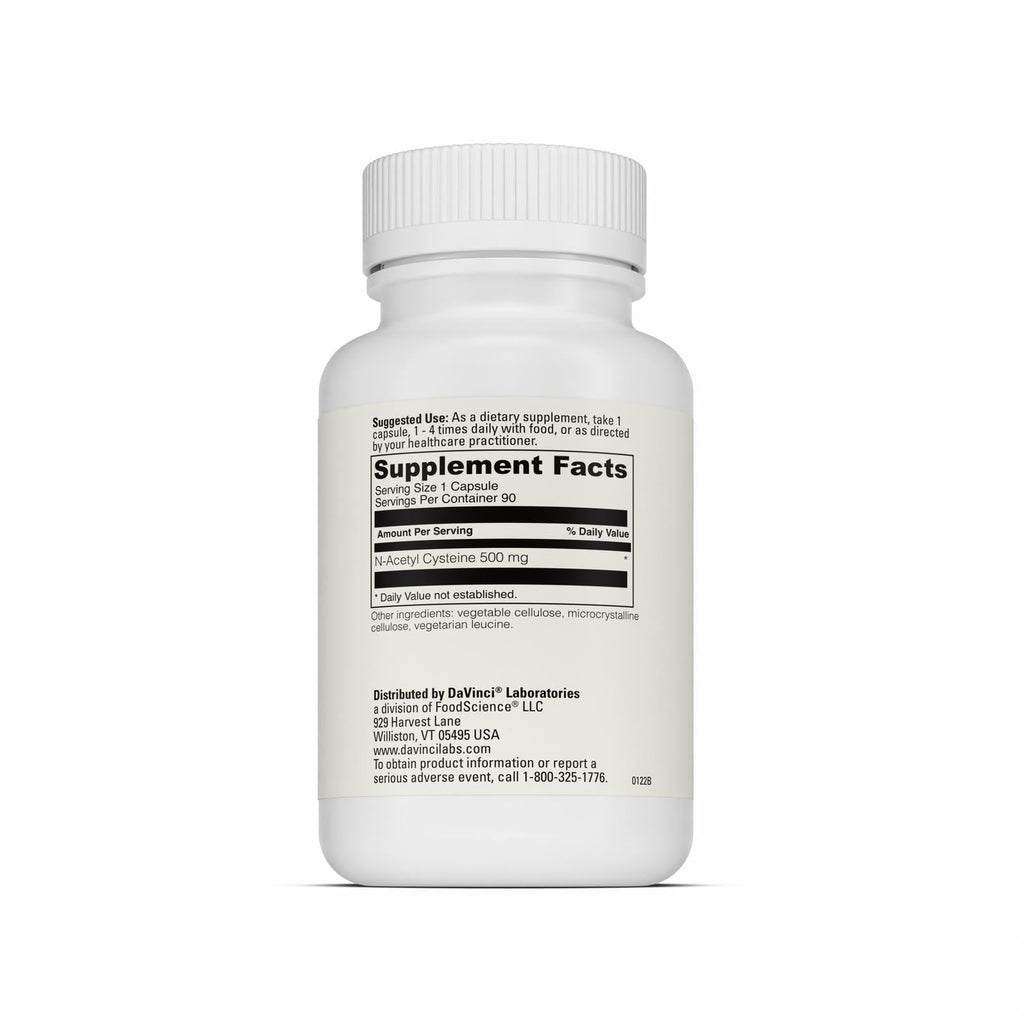 500 mg N-Acetyl Cysteine supplement