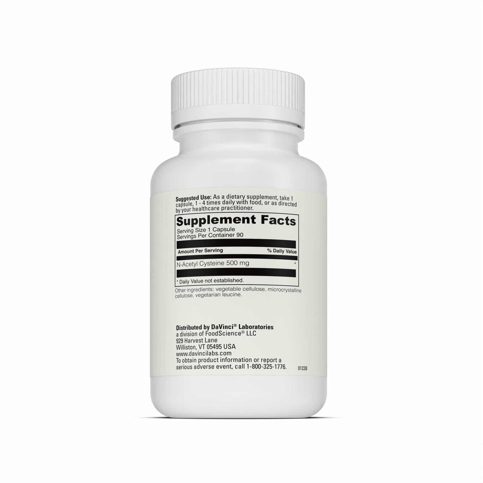 500 mg N-Acetyl Cysteine supplement