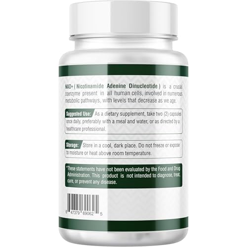 500 mg NAD capsules for energy