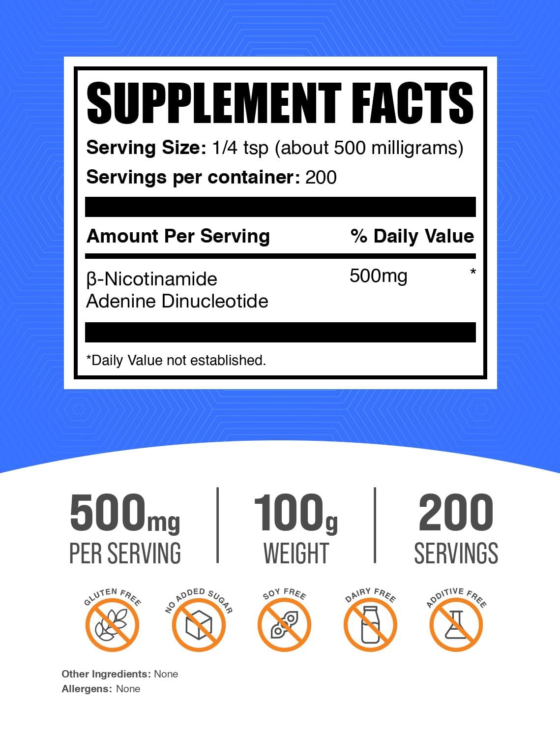500 mg NAD powder supplement