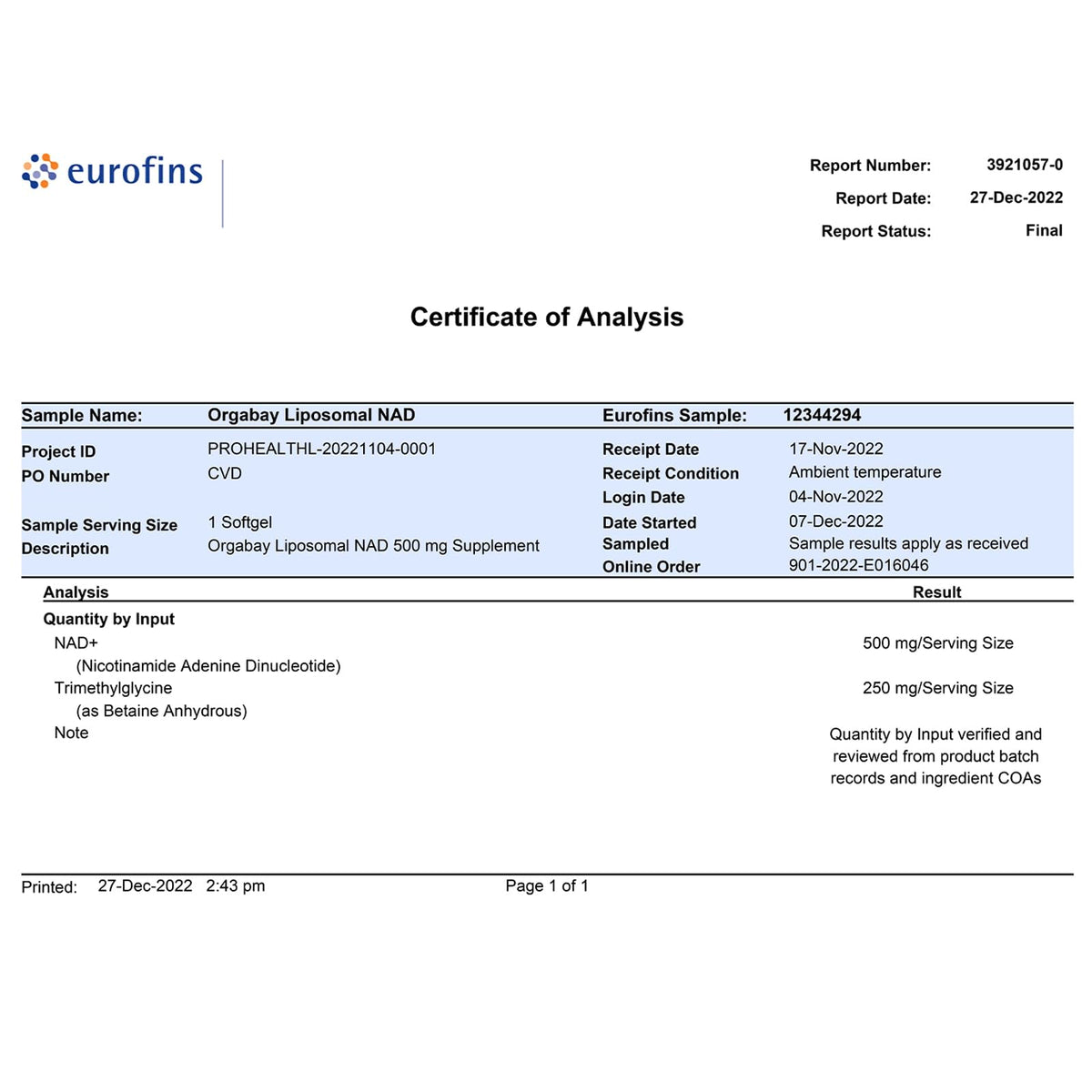 500 mg NAD+ softgels for vitality