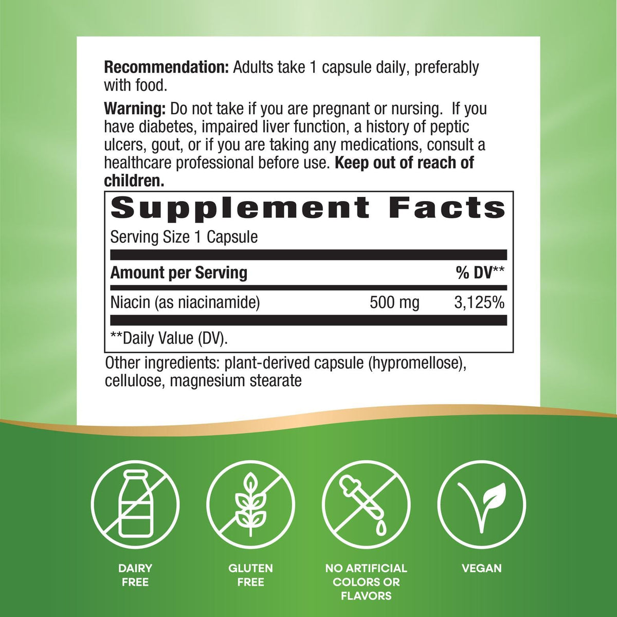 500 mg niacinamide for daily use