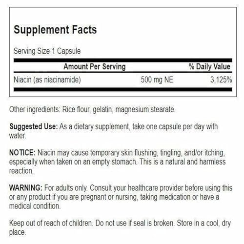 500 mg niacinamide for skin health