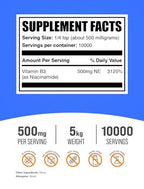 500 mg Niacinamide Powder for daily wellness