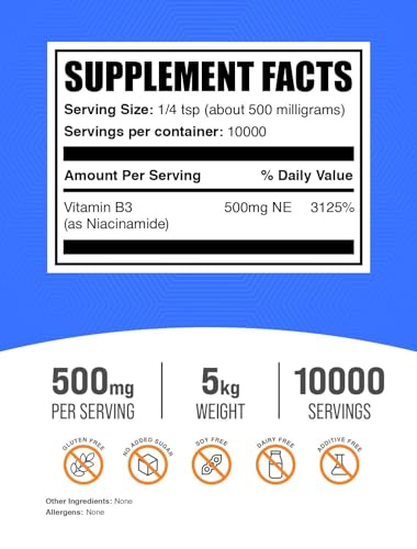 500 mg Niacinamide Powder for daily wellness