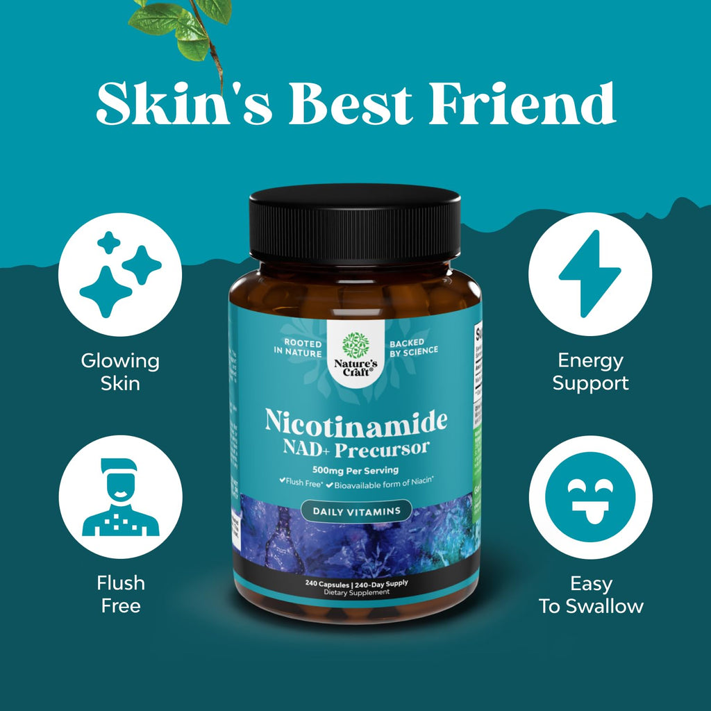 500 mg Nicotinamide capsules for energy