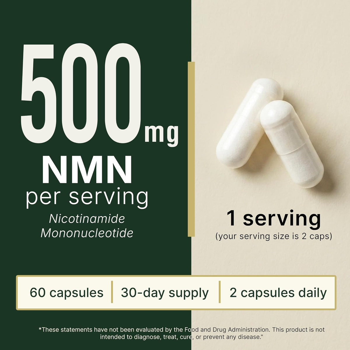 500 mg Nicotinamide Mononucleotide dosage