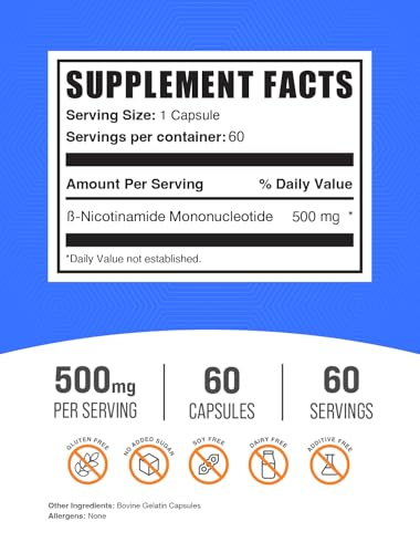 500 mg NMN capsules for vitality