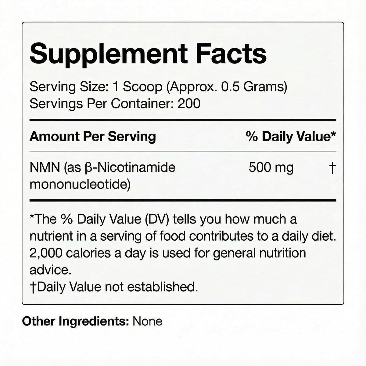 500 mg NMN Powder for vitality