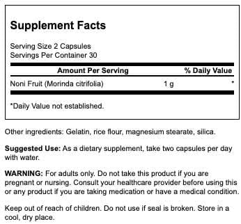 500 mg noni supplement for wellness