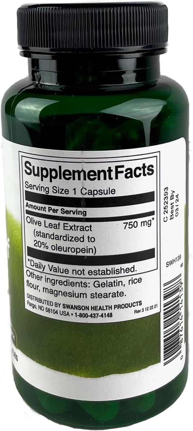 500 mg Olive Leaf capsules