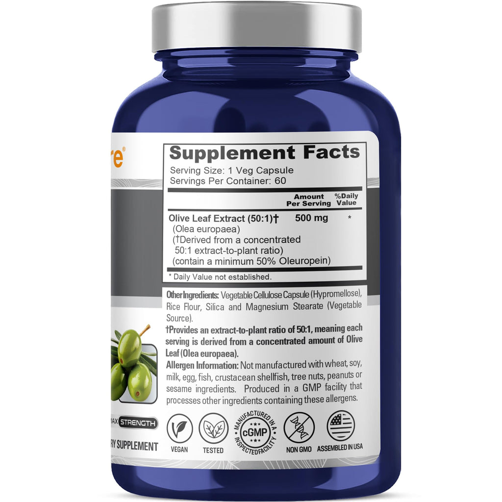 500 mg olive leaf extract dosage