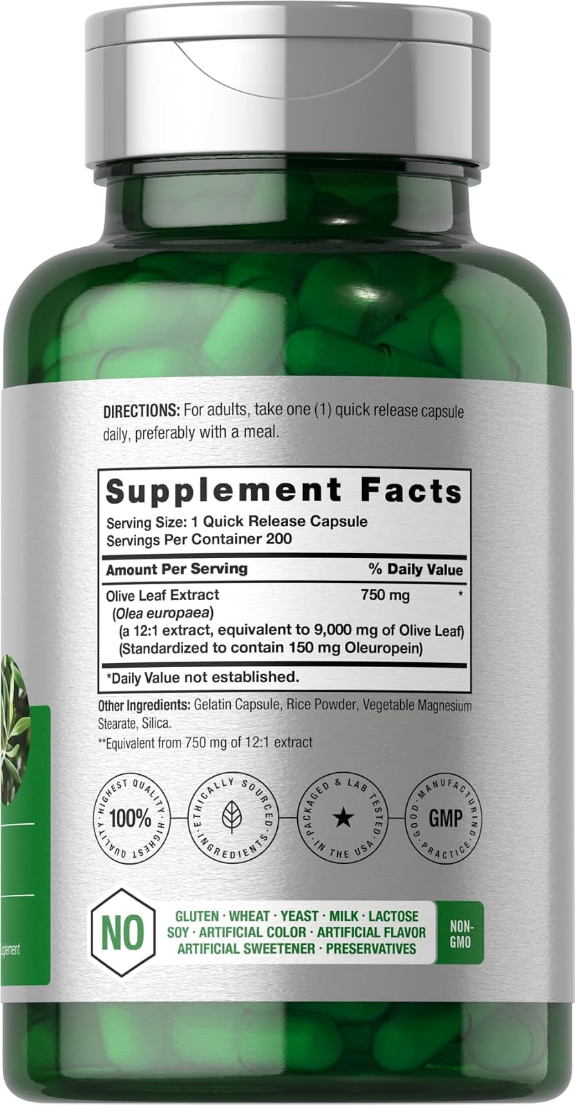 500 mg Olive Leaf health benefits
