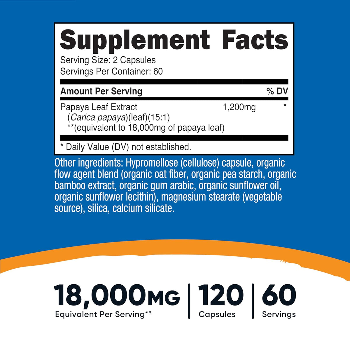 500 mg papaya leaf supplement