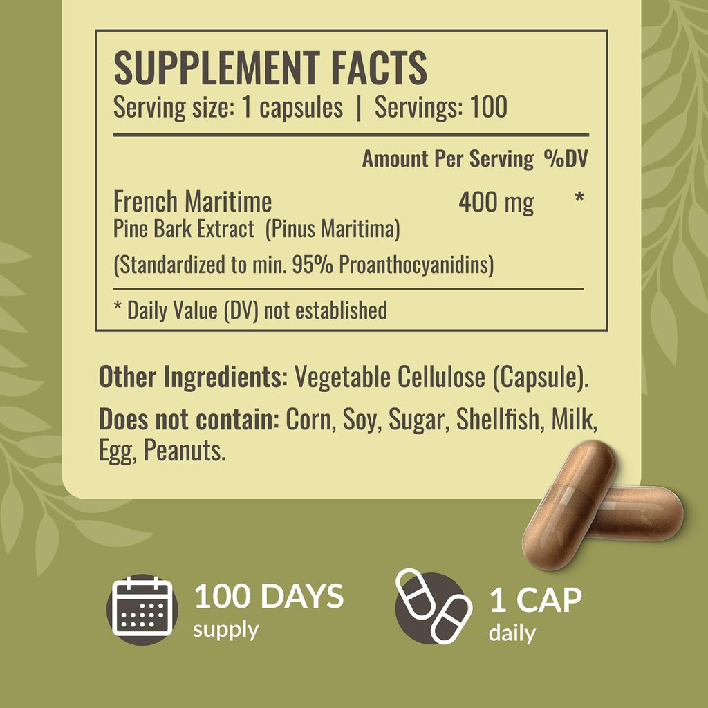 500 mg Pine Bark Extract benefits