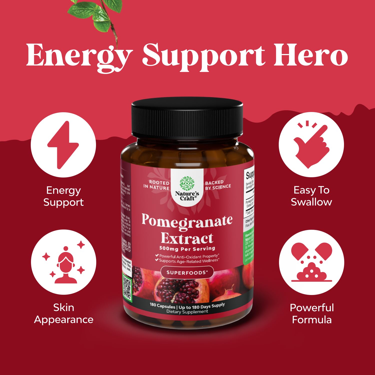 500 mg pomegranate capsules for energy