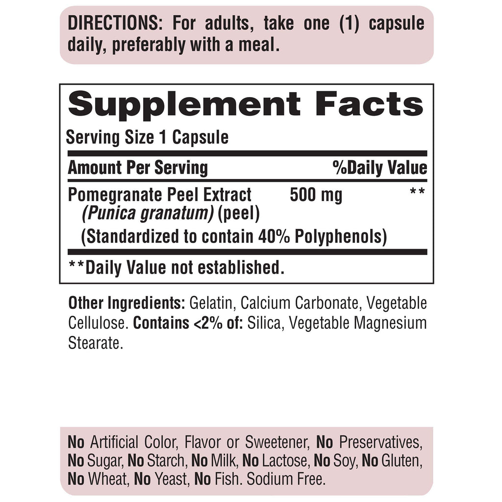 500 mg pomegranate capsules for health