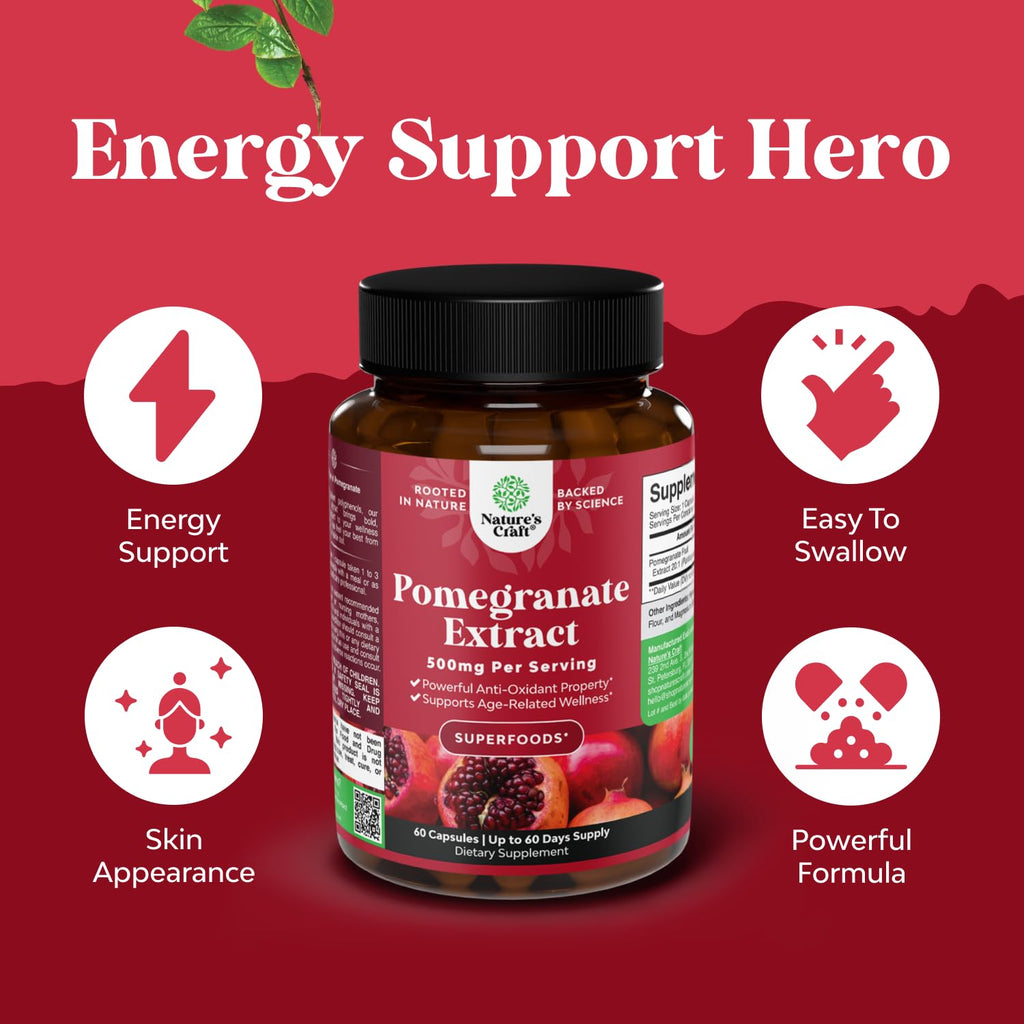 500 mg pomegranate extract benefits