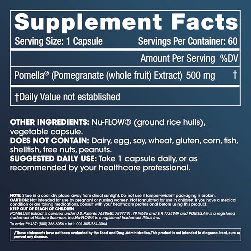 500 mg pomegranate extract for health