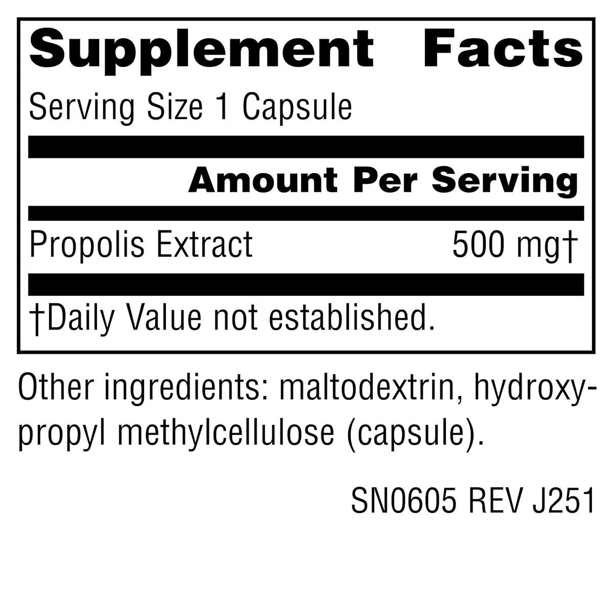 500 mg Propolis capsules for immunity