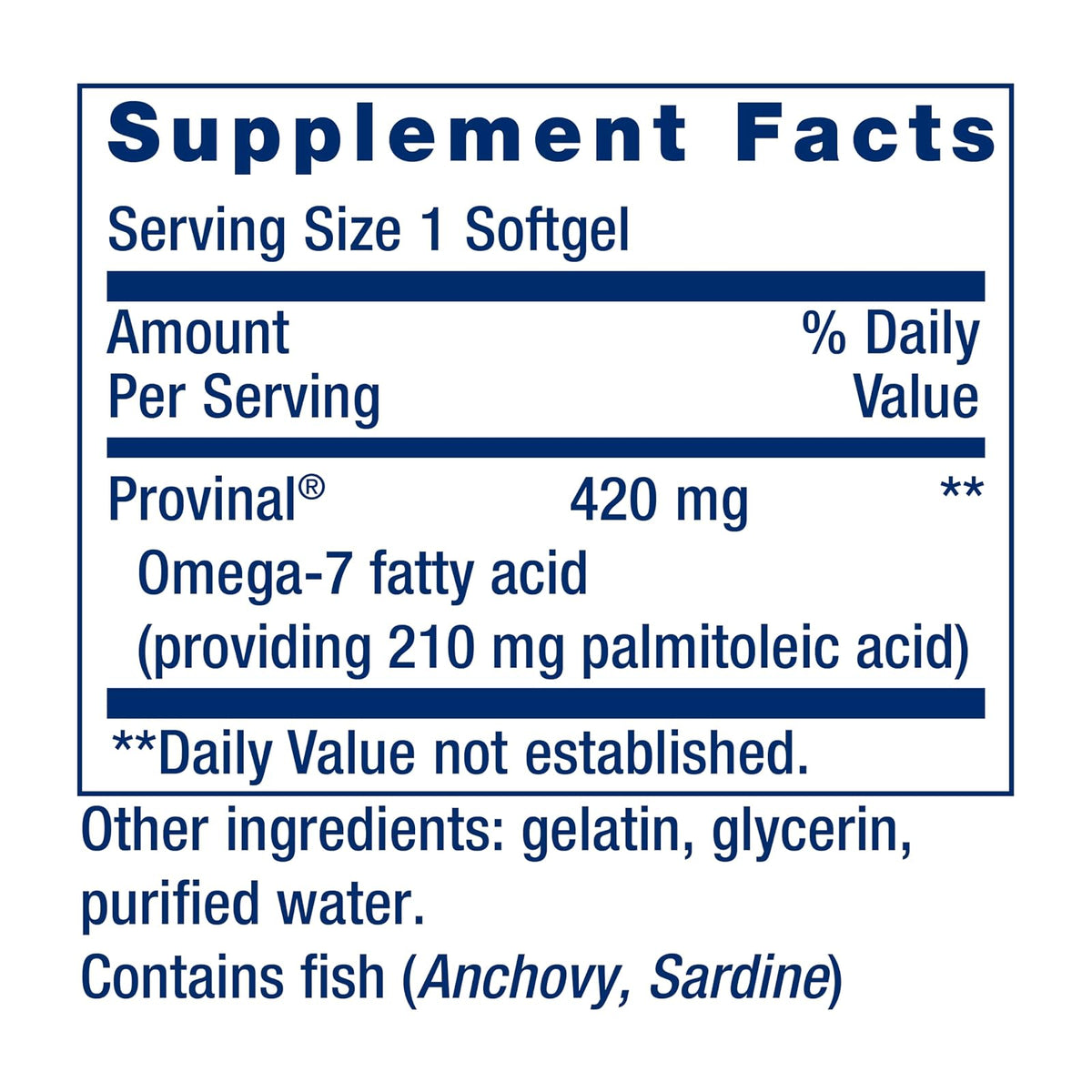 500 mg Provinal Omega-7 for heart health