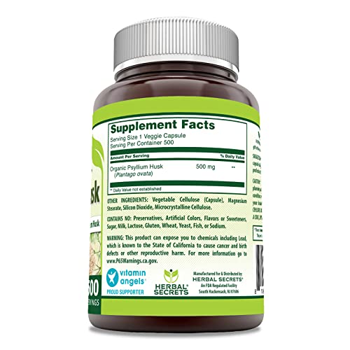 500 mg psyllium capsules for health
