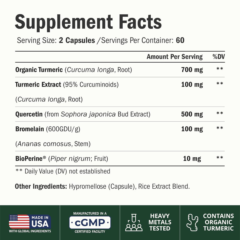 500 mg quercetin capsules for health