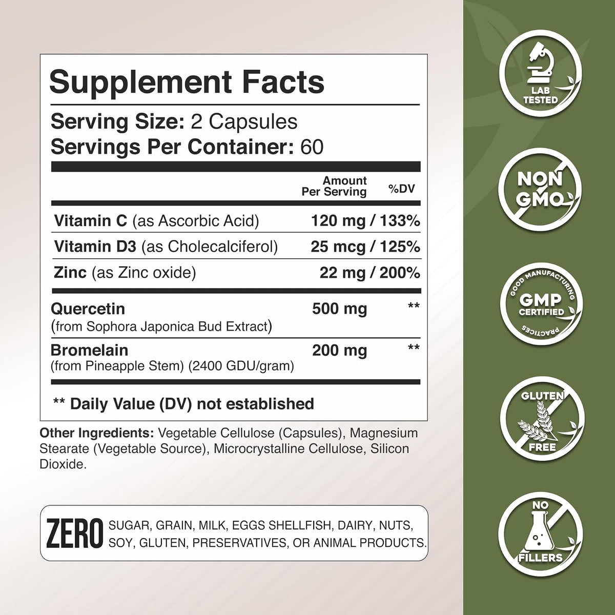 500 mg Quercetin for daily wellness