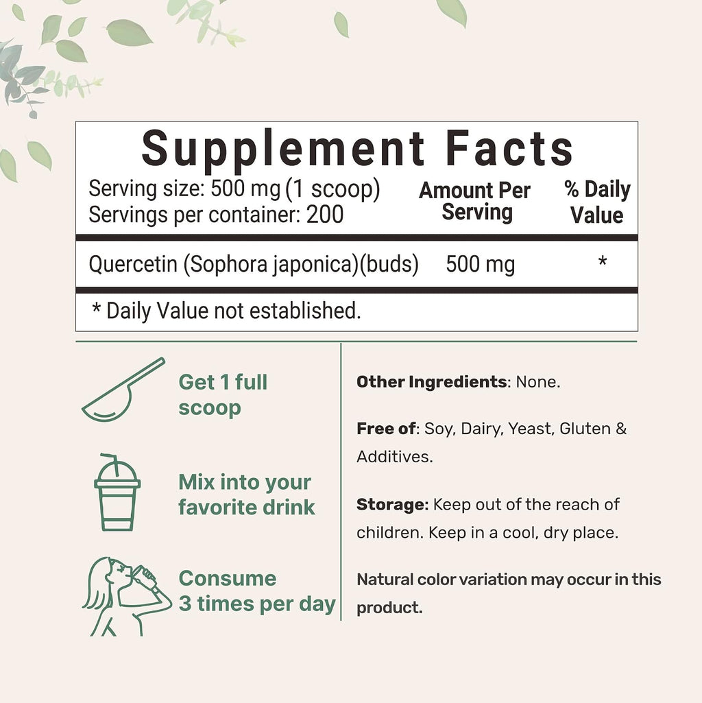 500 mg quercetin for immune support