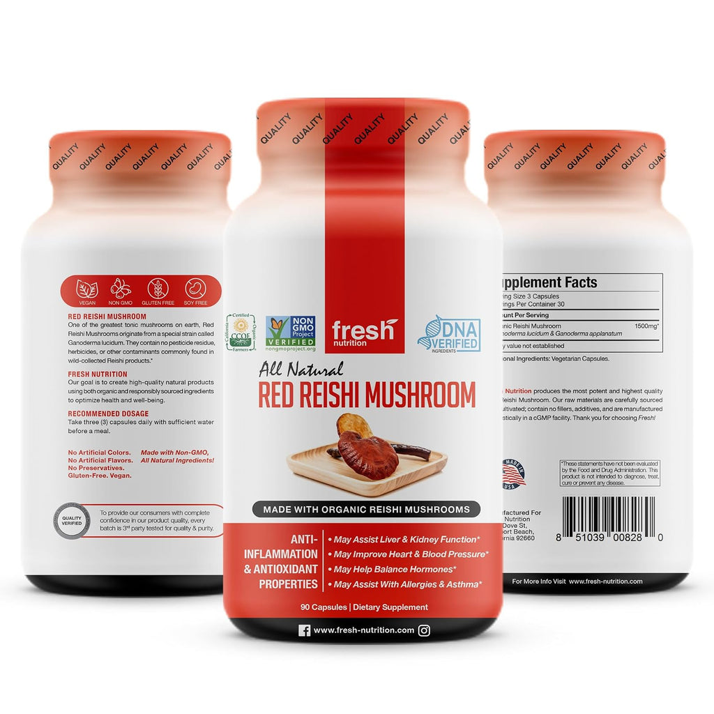 500 mg reishi mushroom supplement