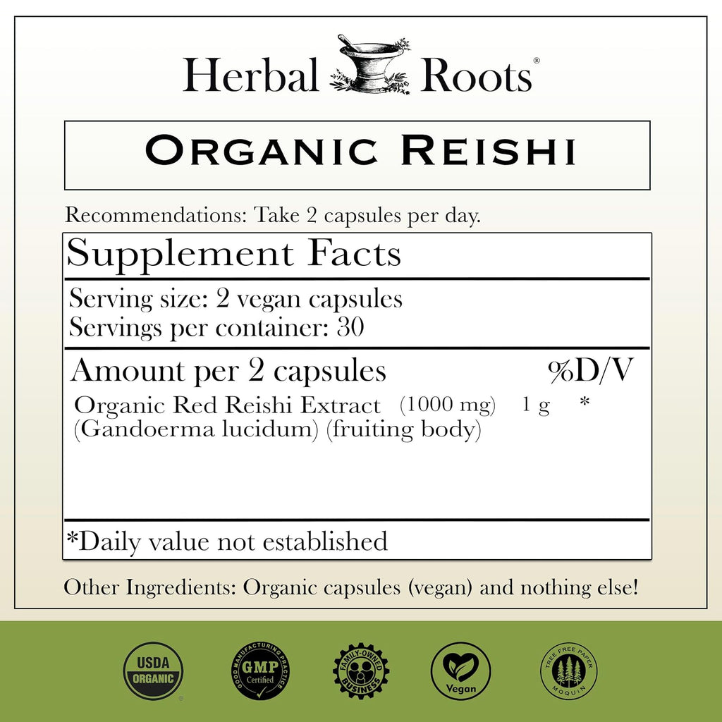500 mg reishi mushroom supplement