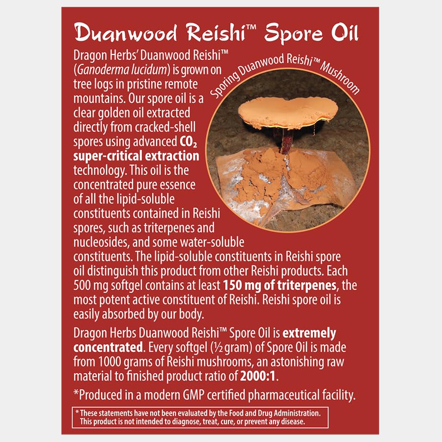 500 mg Reishi softgels for wellness