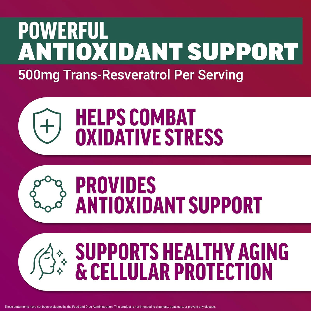 500 mg resveratrol antioxidant formula