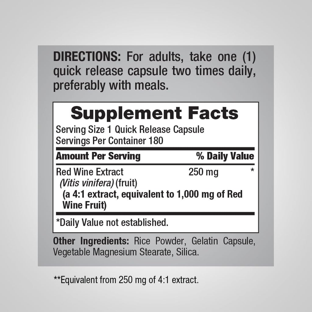 500 mg resveratrol antioxidant supplement