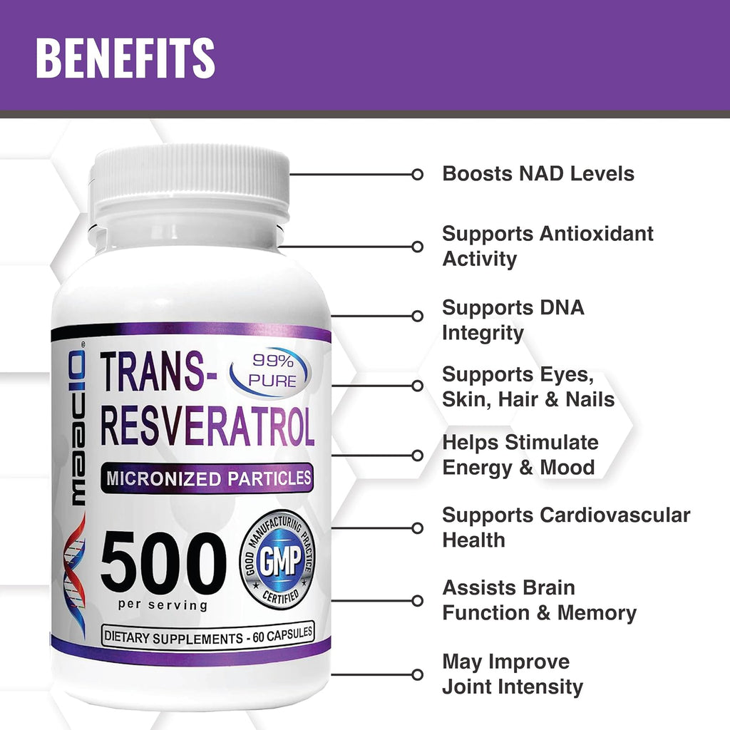500 mg Resveratrol for heart health