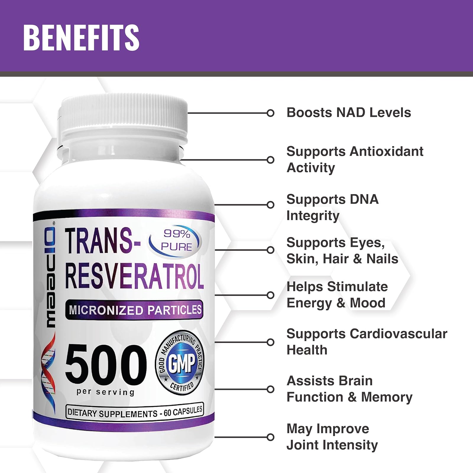 500 mg Resveratrol for heart health