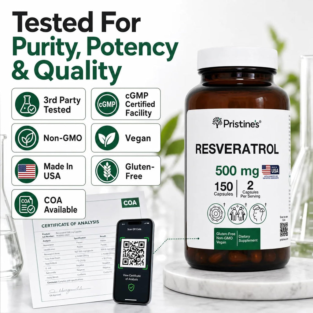 500 mg Resveratrol health supplement