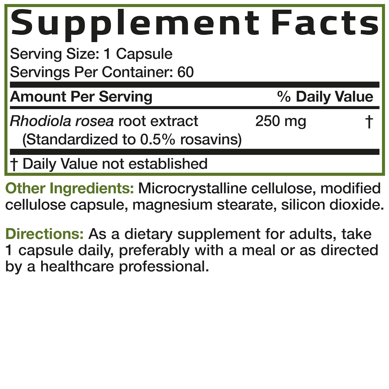 500 mg rhodiola for mental clarity