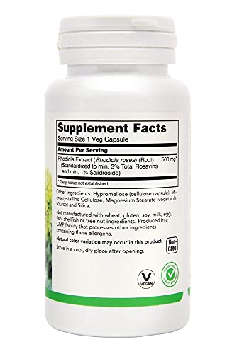 500 mg Rhodiola for vitality