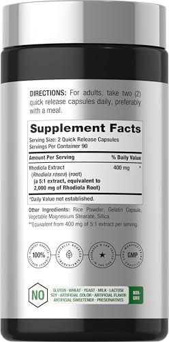 500 mg Rhodiola Rosea capsules