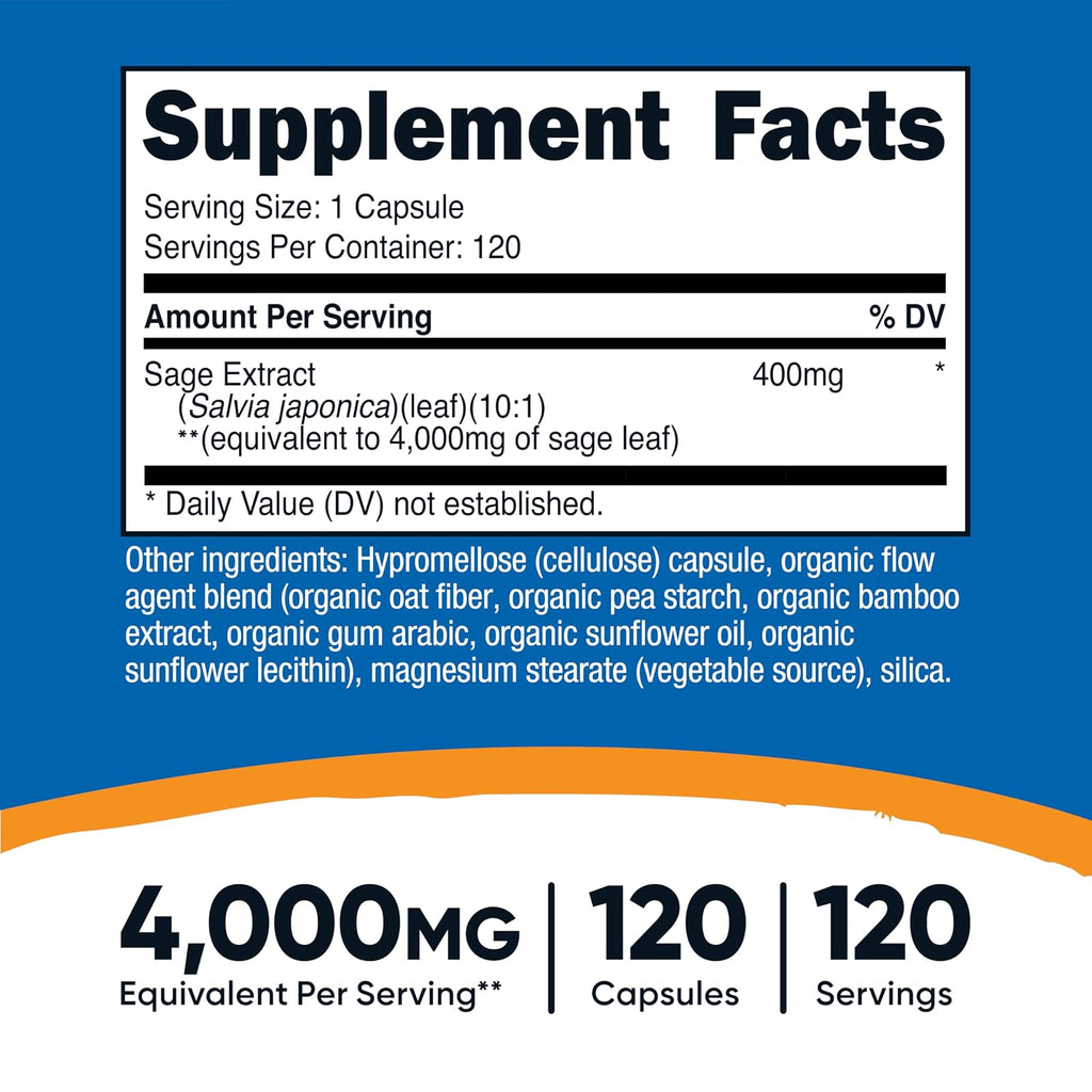 500 mg sage extract for wellness