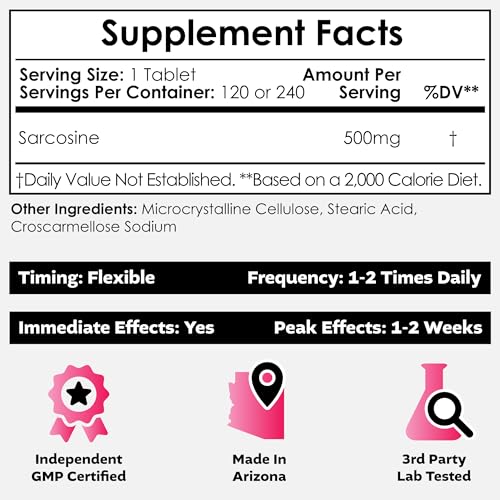 500 mg Sarcosine multivitamin for men