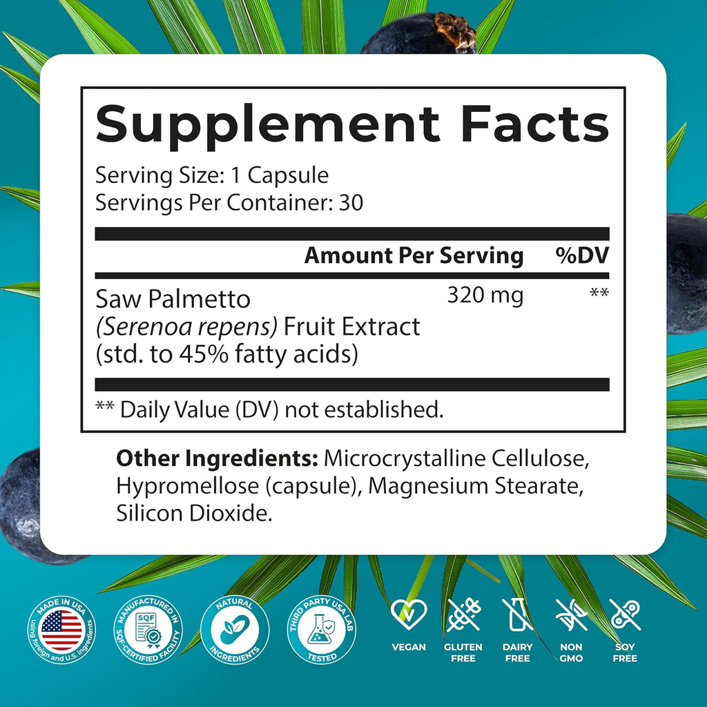 500 mg saw palmetto extract