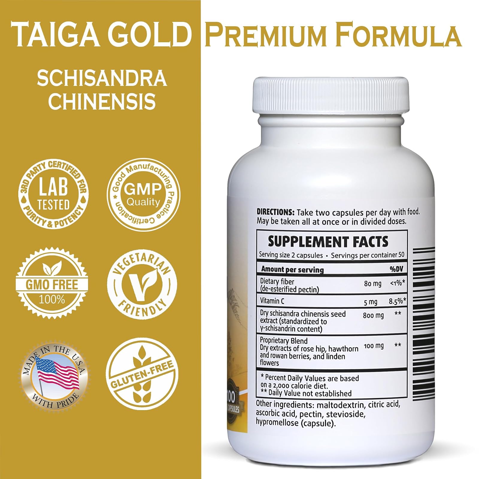 500 mg Schisandra vegetarian capsules