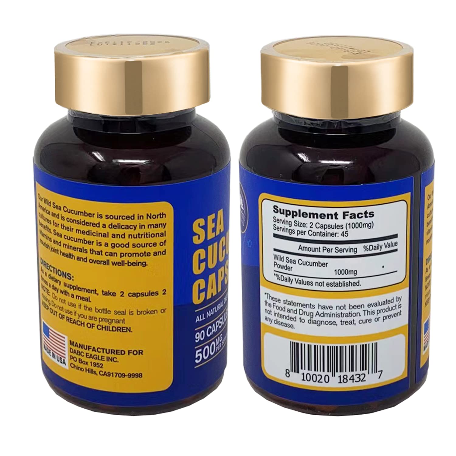 500 mg sea cucumber supplement
