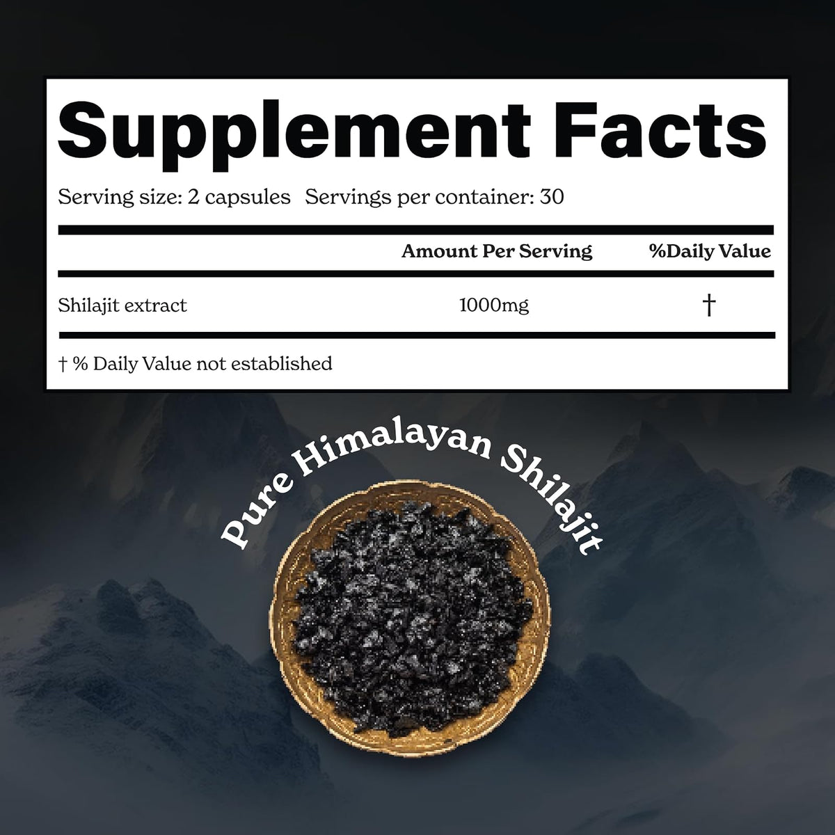 500 mg Shilajit capsules for vitality